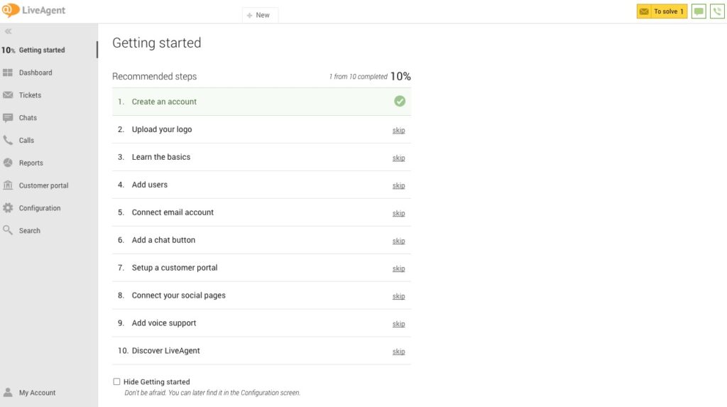 Agent interface | LiveAgent