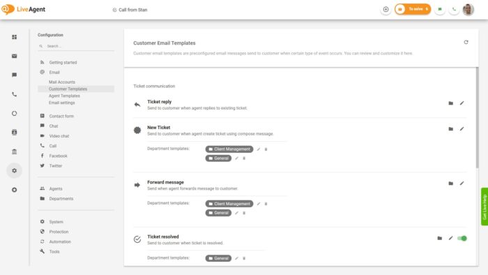 Modèles d'e-mails de rappel pour les événements - LiveAgent