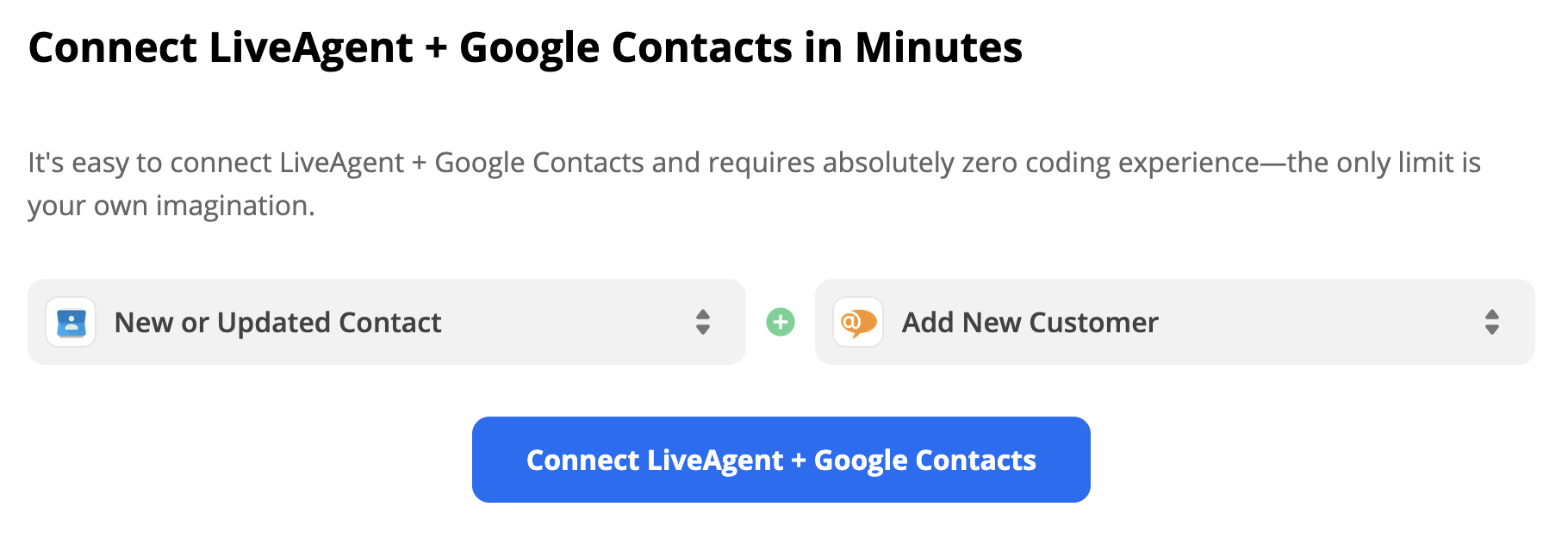 Google Contacts - LiveAgent