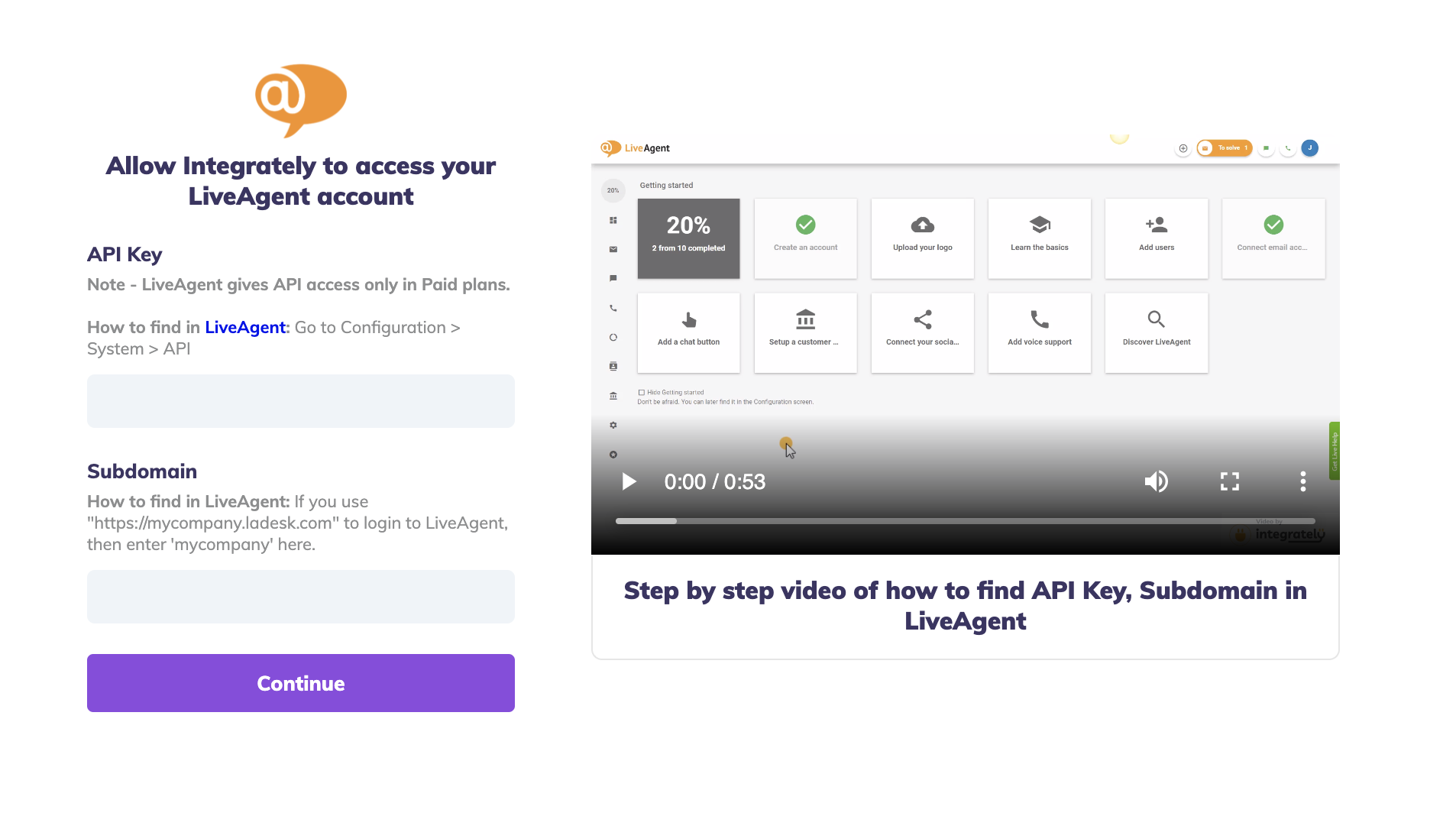Integrately - LiveAgent