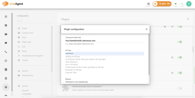 Teamwork Desk migration - LiveAgent