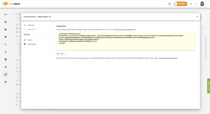 LiveAgent Call Buttons - Instant In-Browser Calls - LiveAgent