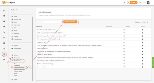 What are Canned messages? (+Free Trial) | LiveAgent