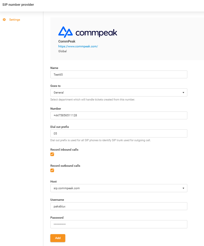 CommPeak - LiveAgent