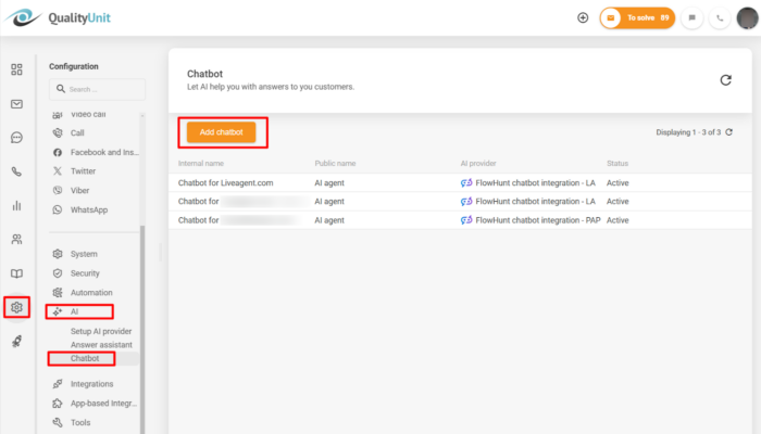 FlowHunt - LiveAgent