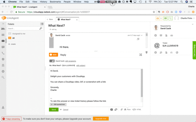 CloudApp | LiveAgent